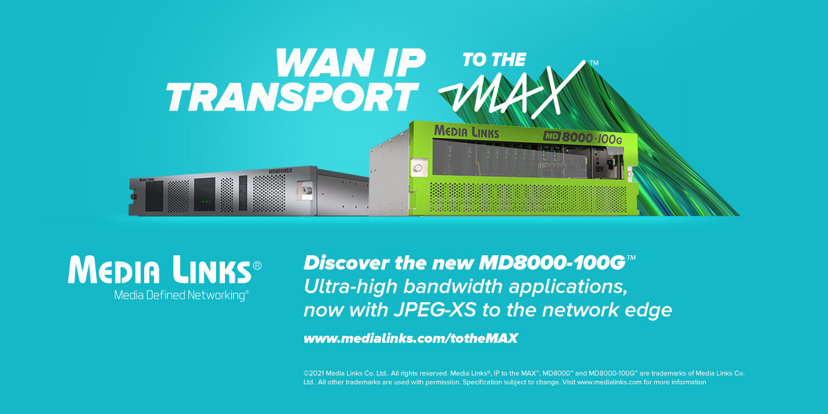 MD8000-100G Media over IP Transport Platform